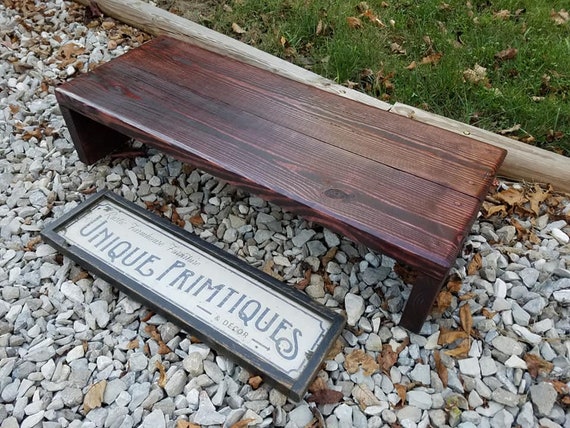Rustic TABLE RISER Bench Large Centerpiece TV Entertainment | Etsy