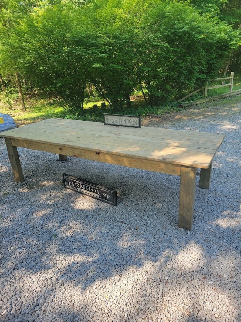 Rustic FARM TABLE Reclaimed Wood Farm House Primitive Country Cabin ...