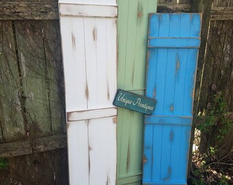 Rustic Wood Shutters Country Barn Display Indoor Outdoor | Etsy