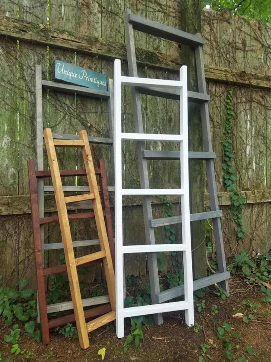 RUSTIC WOOD LADDER Home Decor Custom Sizes Colors Jewelry | Etsy