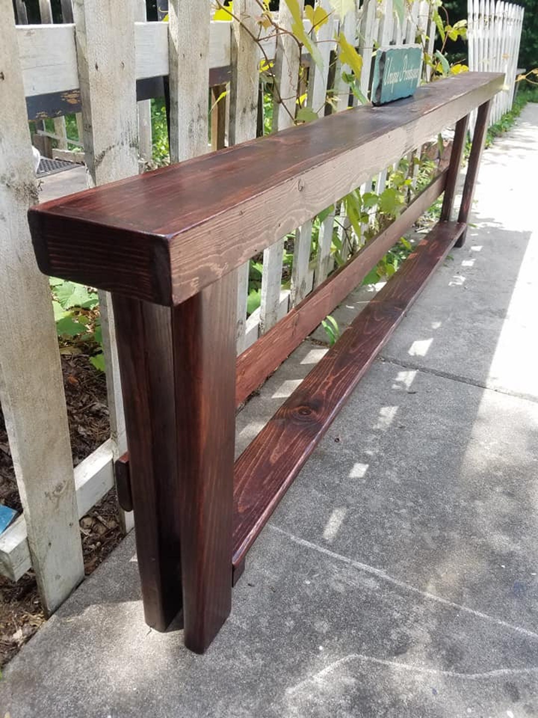 RUSTIC CONSOLE TABLE Entry Entryway Hall Sofa Table Coastal Farmhouse ...