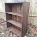 Rustic Reclaimed Wood Primitive Book Shelf Bookcase W/decorative Back ...