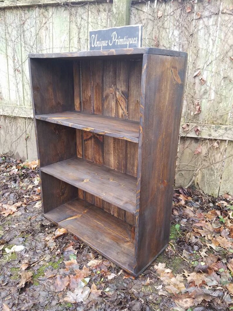 Rustic Reclaimed Wood Primitive Book Shelf Bookcase - Etsy