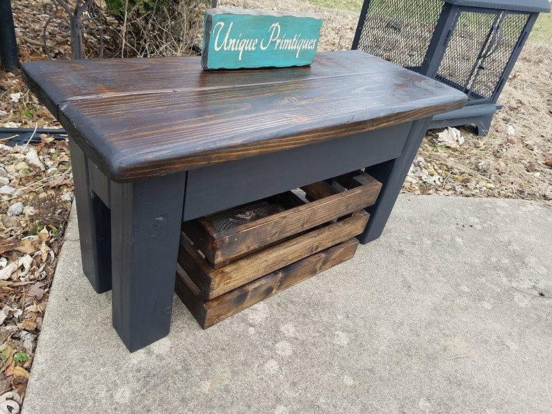 RUSTIC FARMHOUSE BENCH Farm House Indoor Outdoor Kitchen | Etsy