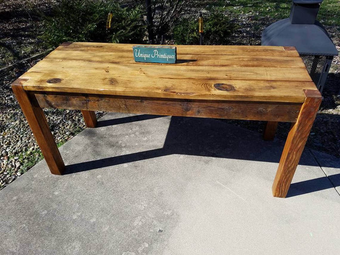 RUSTIC KITCHEN TABLE Office Desk Farm House Country Farmhouse | Etsy