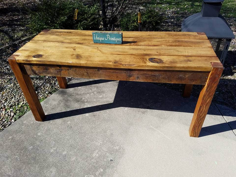 RUSTIC KITCHEN TABLE Office Desk Farm House Country Farmhouse | Etsy