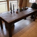 RUSTIC FARMHOUSE TABLE Reclaimed Wood Dark Walnut Primitive Farm House ...