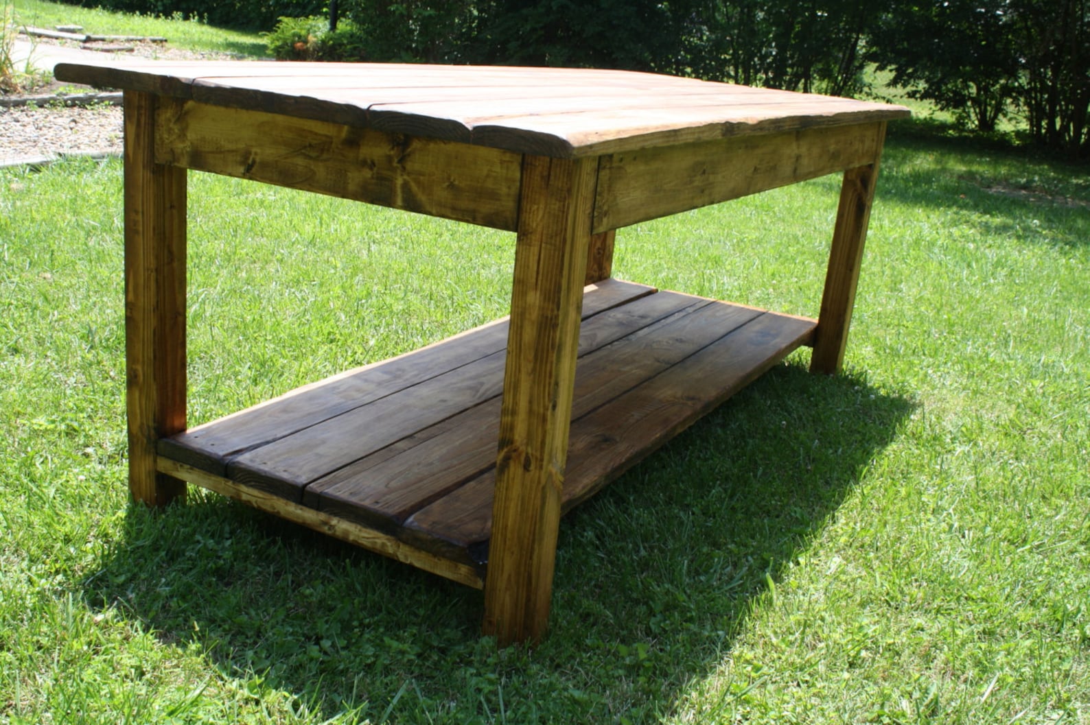 10-ft FARMHOUSE HARVEST TABLE Farm House Kitchen Dining Rustic Burnt ...