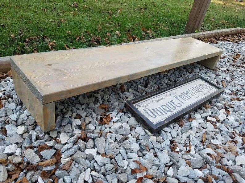 Rustic TABLE RISER Bench Large Centerpiece TV Entertainment | Etsy