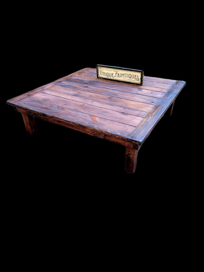 RUSTIC FARMHOUSE COFFEE Table Extra Large Square Farm House Country ...