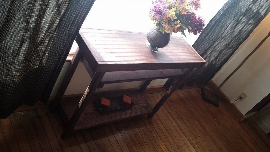 Rustic Primitive Reclaimed Wood SOFA Hall Console Accent Table - Etsy