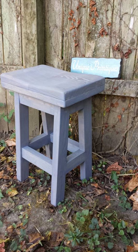 RUSTIC FARMHOUSE BAR Stool Farm House Kitchen Weathered Gray - Etsy
