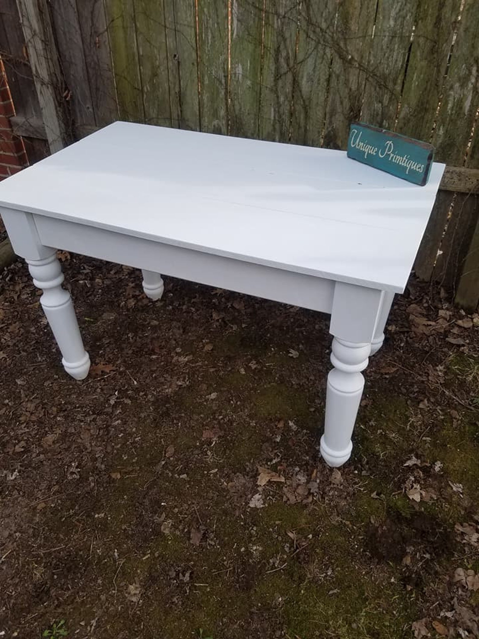 Rustic KITCHEN TABLE Turned Leg Reclaimed Wood Farm House | Etsy