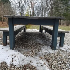 RUSTIC 12-foot FARMHOUSE TABLE Large Farm House Kitchen Distressed ...