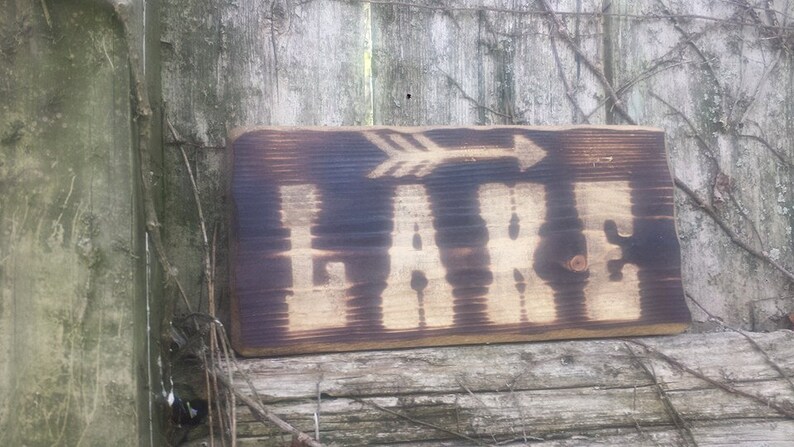 Fire-Burned Rustic Reclaimed Distressed Wood Sign LOT Of 4 | Etsy