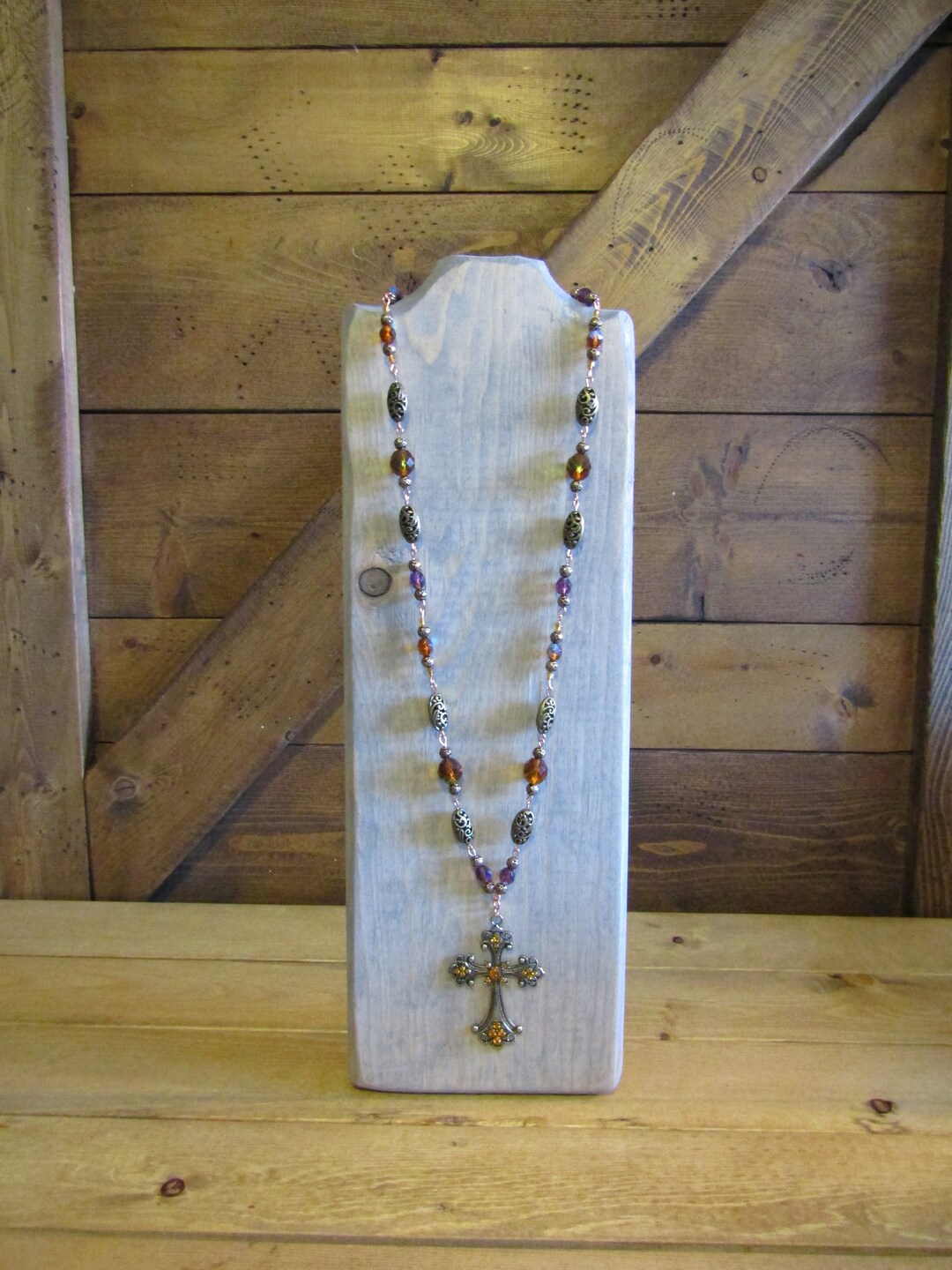 Rustic JEWELRY DISPLAY Necklace Stand Holders Different Sizes Custom ...