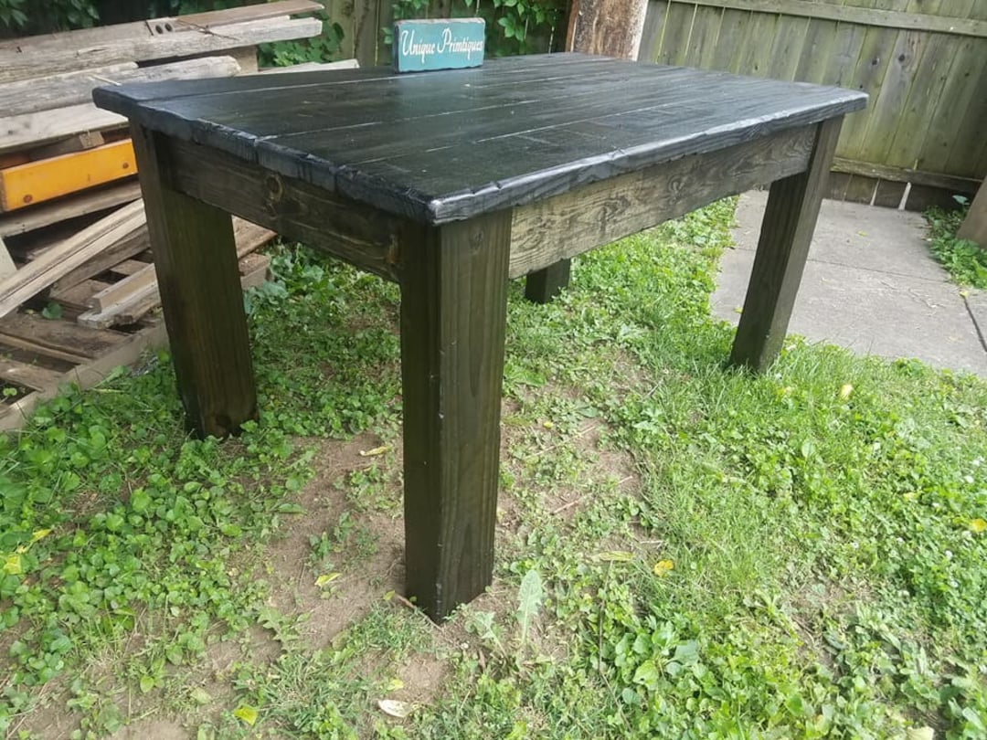 Rustic FARM TABLE Reclaimed Wood Farm House Primitive Country Cabin ...