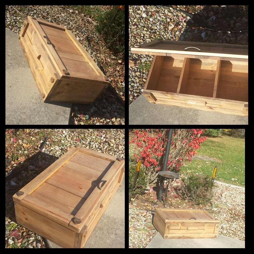 RUSTIC STORAGE CHEST Large Wooden Trunk W/Lid Special Walnut | Etsy