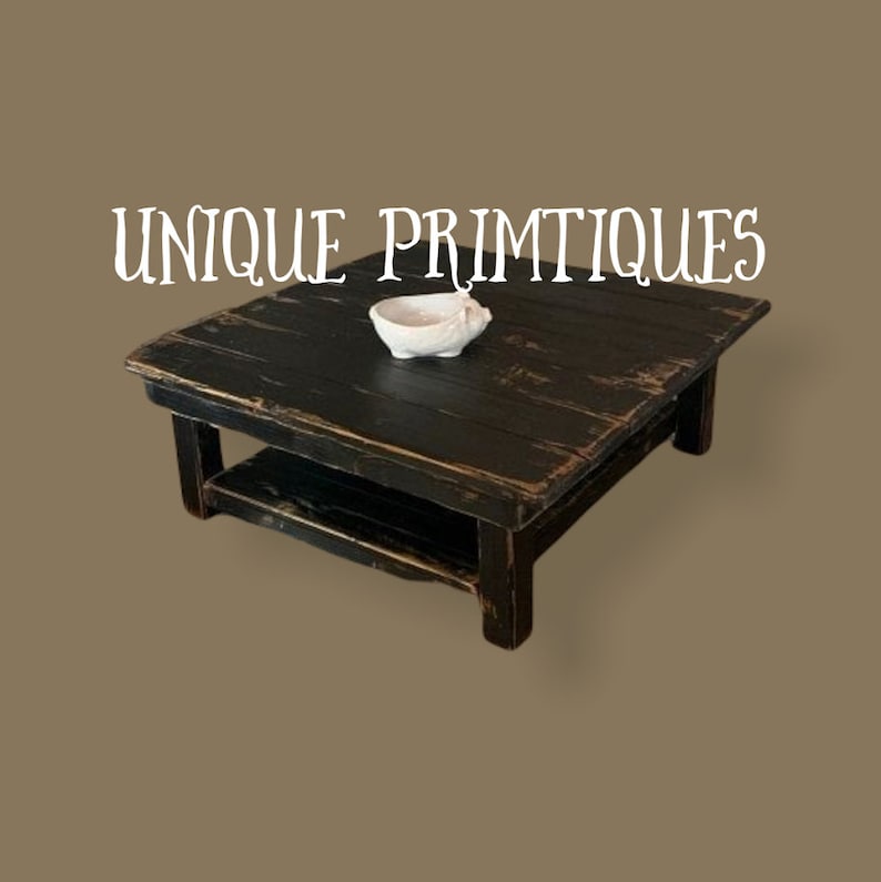 RUSTIC FARMHOUSE COFFEE Table Ext Large Square Shelf Farm House Living ...