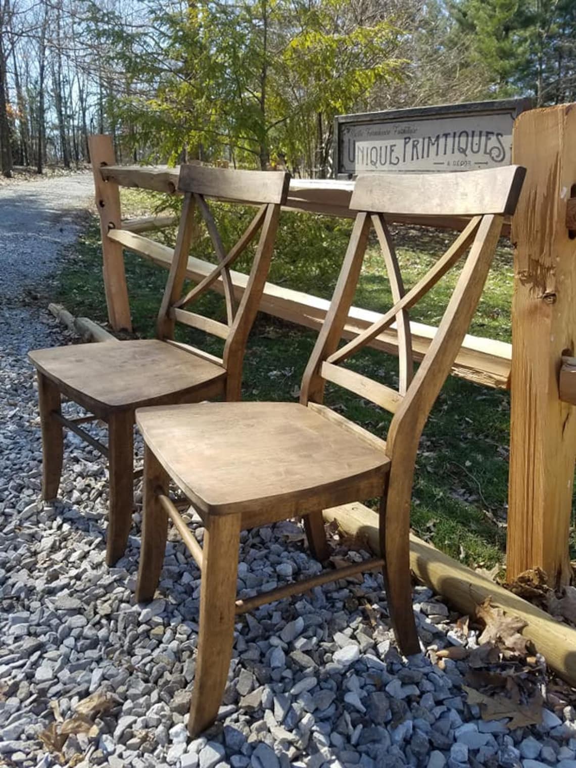 RUSTIC CHAIRS FOUR Beautiful Rustic Wood Malaysian Oak Solid - Etsy