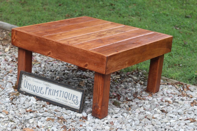 FARMHOUSE COFFEE TABLE Solid Rustic Wood Custom Sizes Colors - Etsy