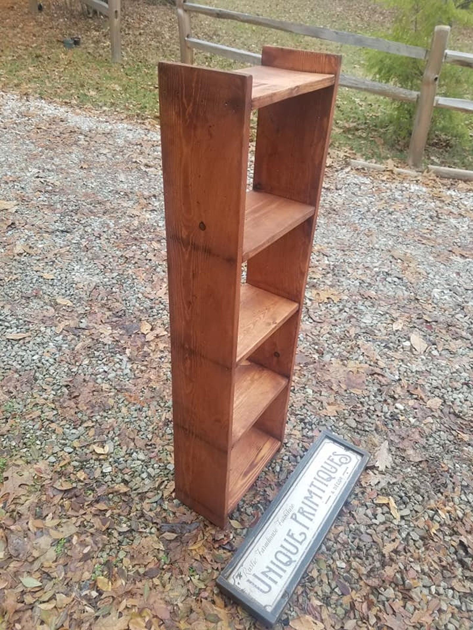 RUSTIC FARMHOUSE LADDER Bookcase Farm House Shelving Reclaimed Wood ...