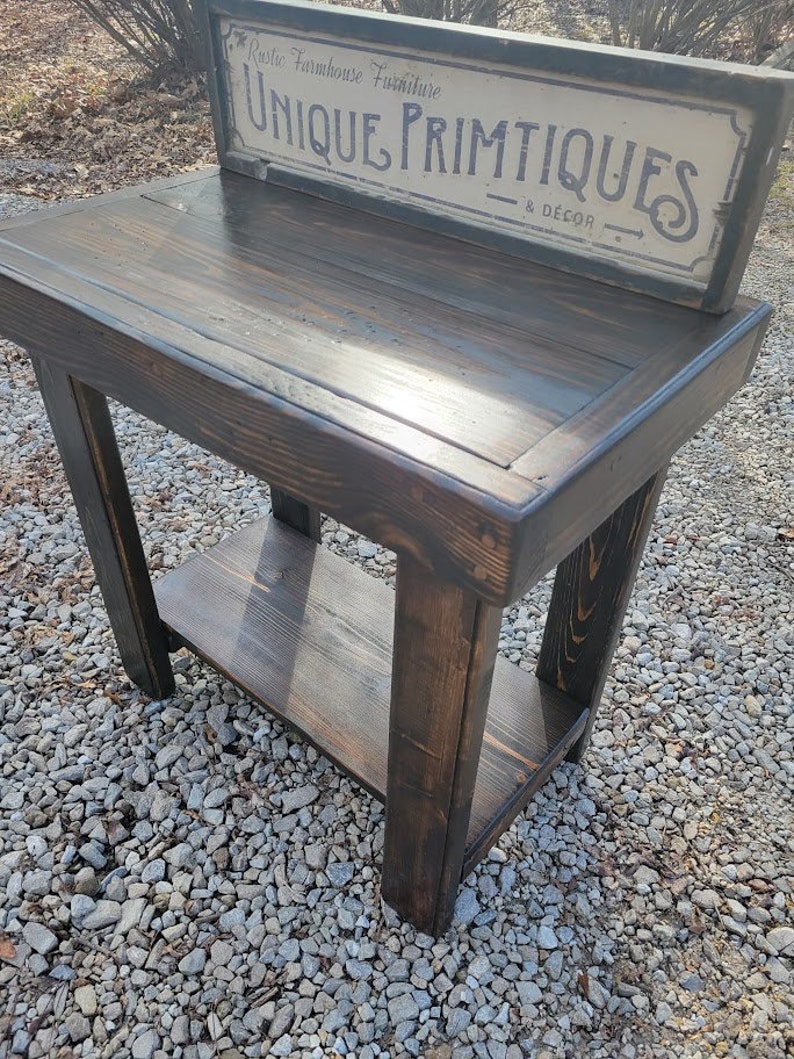 Rustic Side End TABLE Fish Tank Music Amp Plant Night TV Stand - Etsy