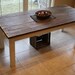 10-FT FARMHOUSE TABLE Rustic Farm House Kitchen Dining Dark Walnut ...