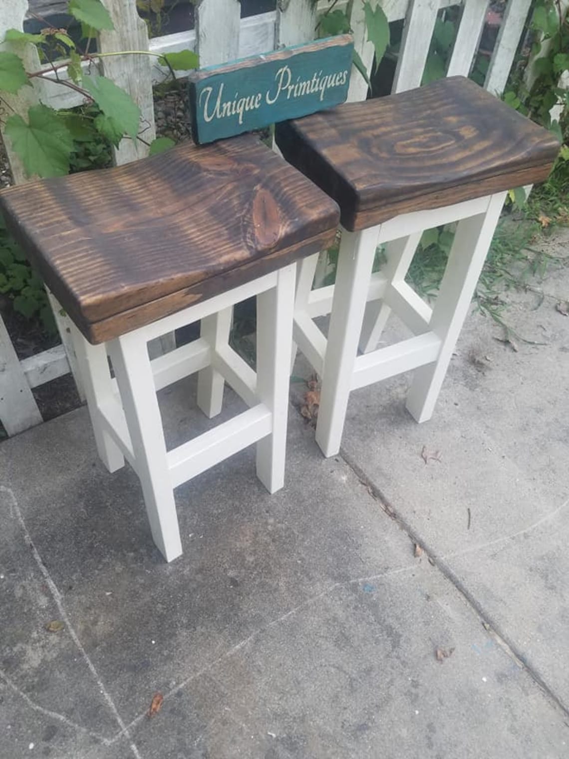 FARMHOUSE BAR STOOLS Lot of Two Rustic Farm House Kitchen Tall - Etsy