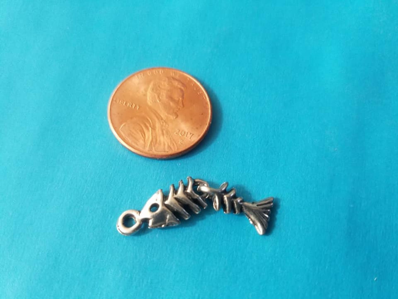FISH BONE CHARM Antique Silver Tone for Bracelet Craft Jewerly - Etsy