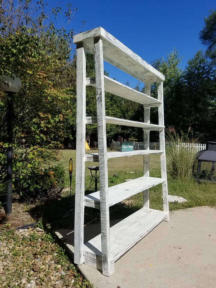 Rustic Solid Wood Bookcase Book Shelf Wall Shelving Unit | Etsy