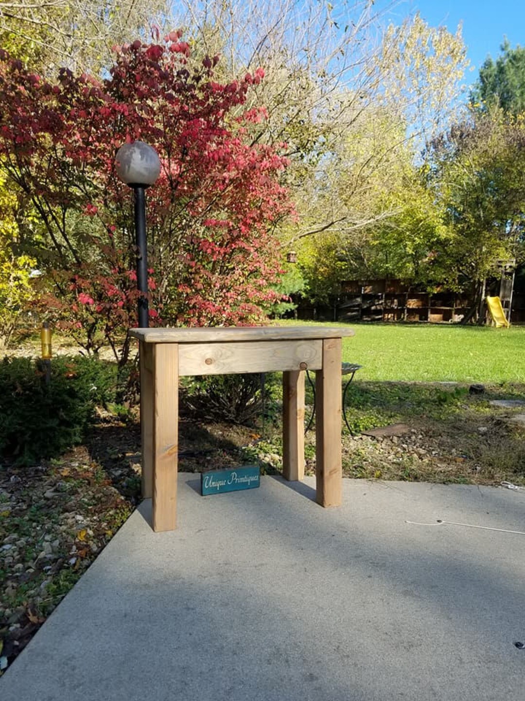 RUSTIC FARMHOUSE Table Tiny Farm House Kitchen RV Home Living Small ...