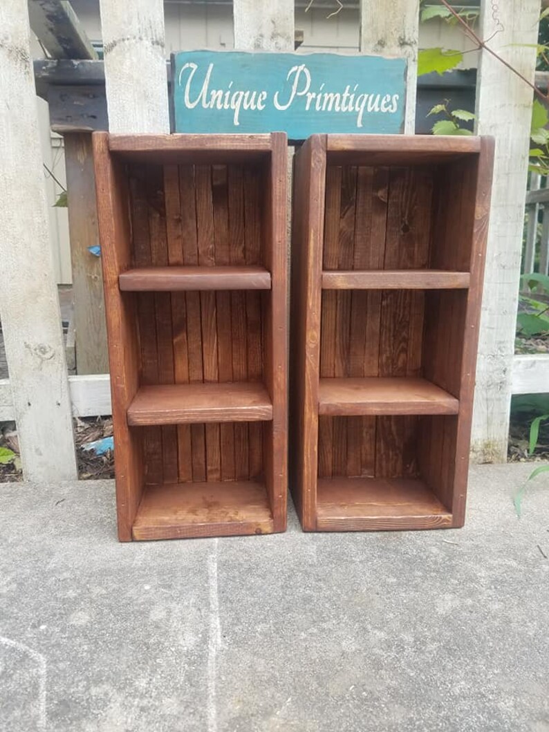 Small RUSTIC BOOKCASE Bookshelf Bathroom Kitchen Wine Crate - Etsy