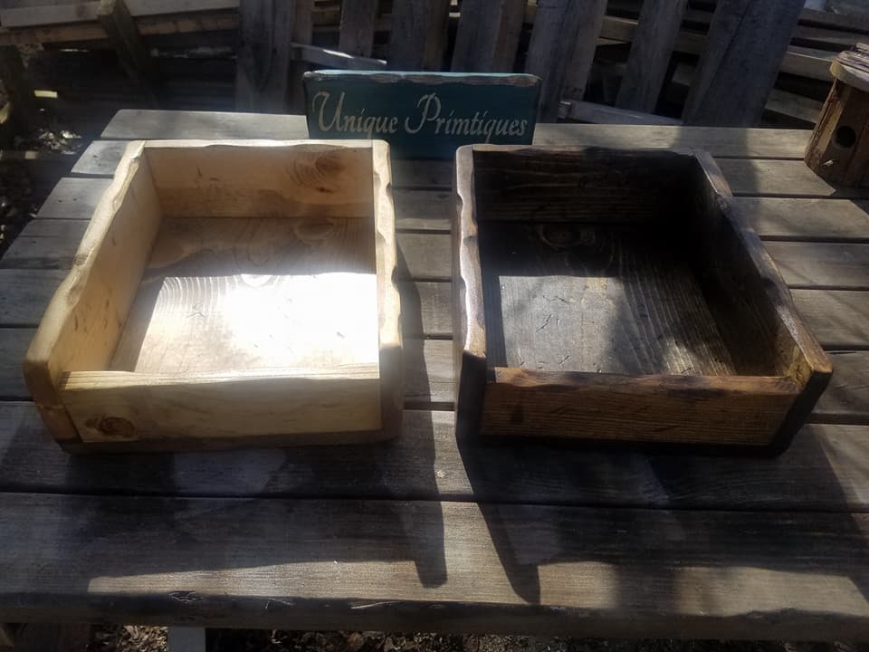 Rustic Reclaimed Wood PAPER TRAY Box Hand Made Home Office Business ...