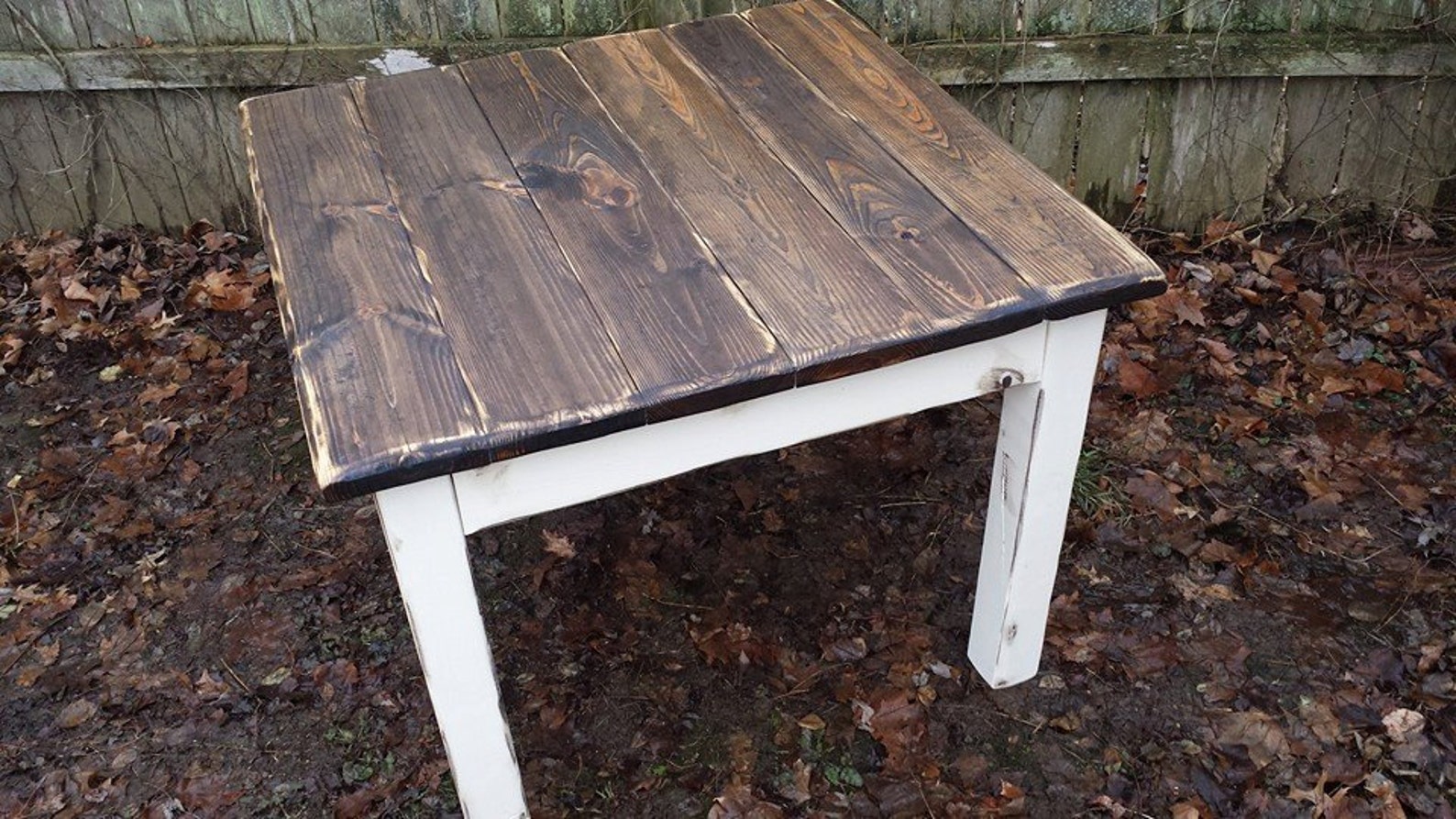 SQUARE FARMHOUSE TABLE Small Kitchen Dining Farm House - Etsy