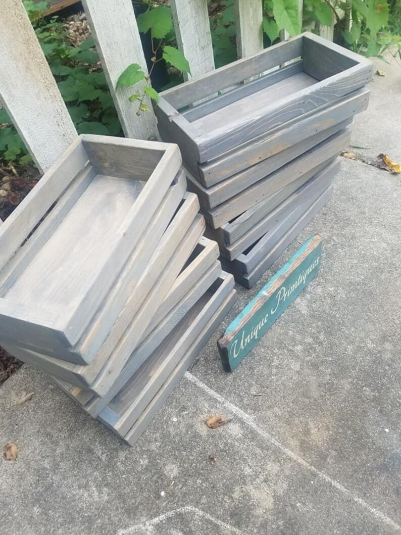 FARMHOUSE WEDDING DECOR Rustic Wood Crates Lot x8 Weathered | Etsy