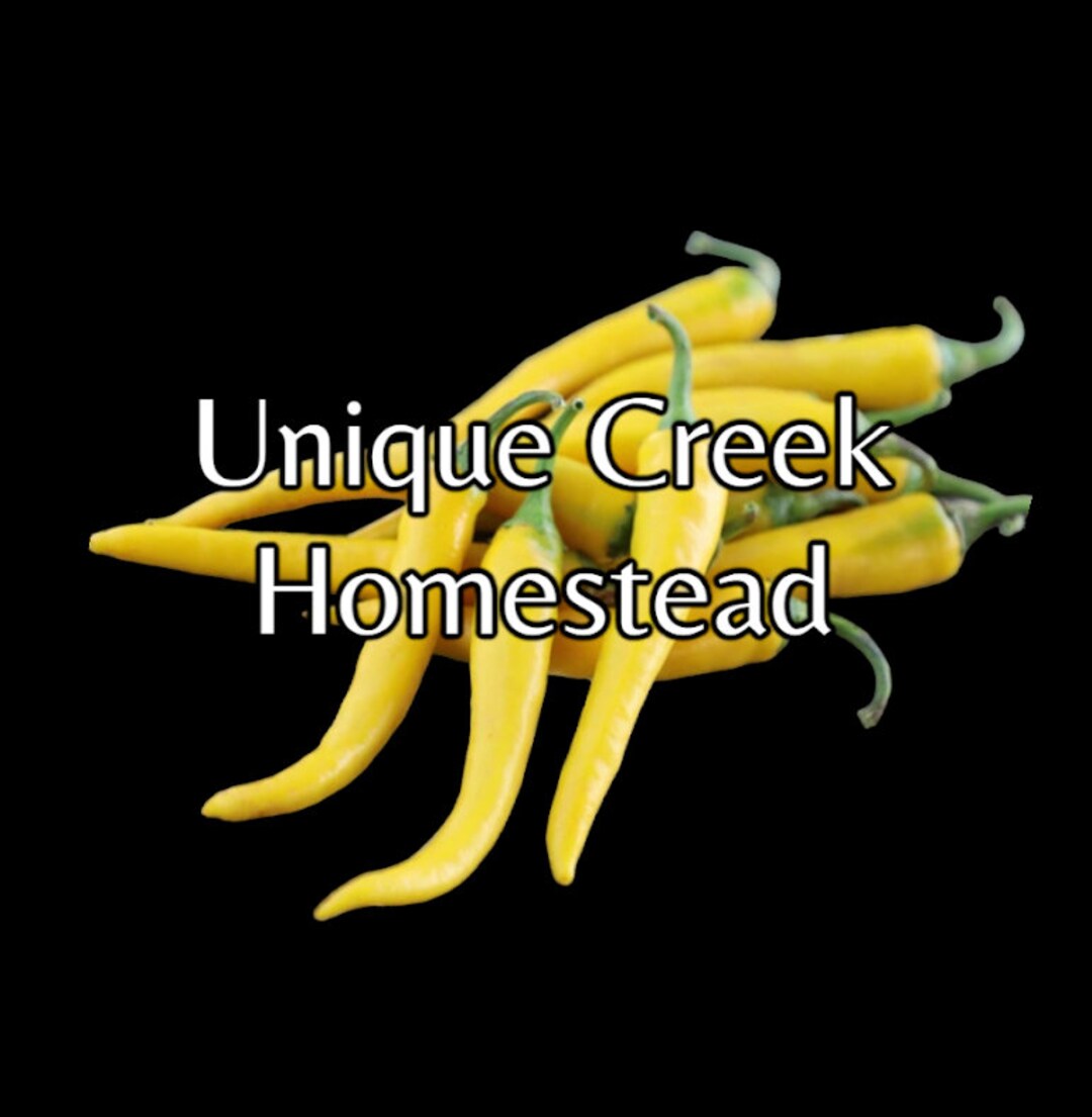 Yellow CAYENNE HOT PEPPER Seeds Grown at Unique Creek Homestead ...