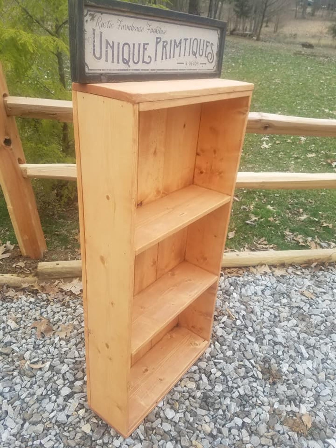 RUSTIC FARMHOUSE BOOKCASE Shelving Storage Shelf Reclaimed | Etsy