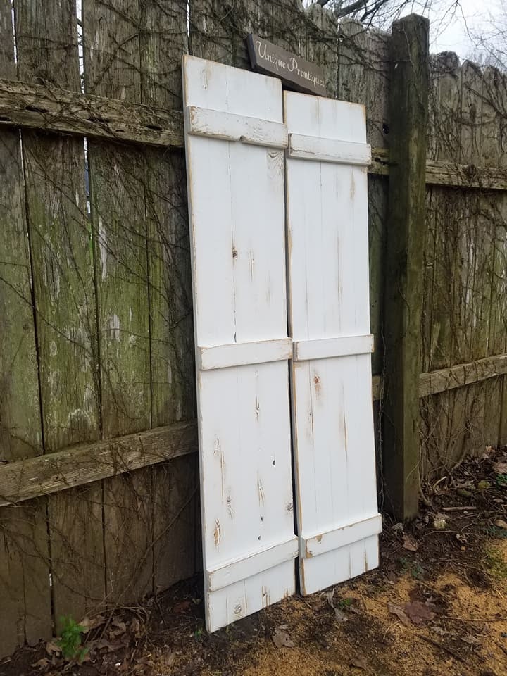 Rustic Coastal WOOD SHUTTERS 5-SLAT Country Barn Display | Etsy