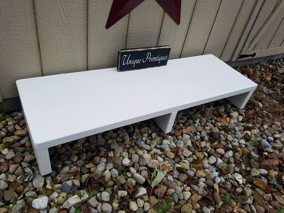 LARGE Rustic Table Riser Bench Centerpiece TV Entertainment | Etsy