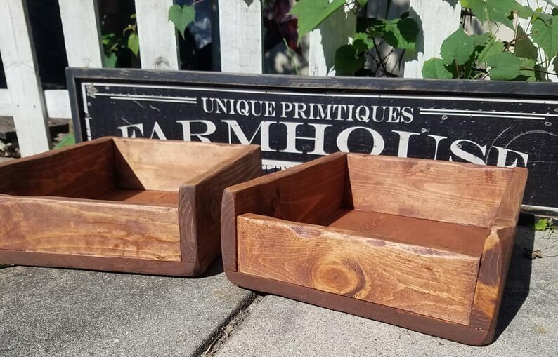 Rustic Reclaimed Wood PAPER TRAY Box Hand Made Home Office Business ...