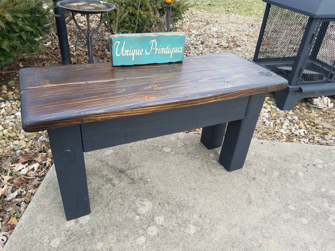 RUSTIC FARMHOUSE BENCH Farm House Indoor Outdoor Kitchen Dining Porch ...