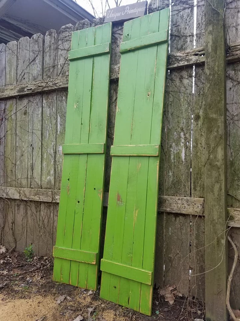 Rustic Coastal WOOD SHUTTERS 5-SLAT Country Barn Display - Etsy