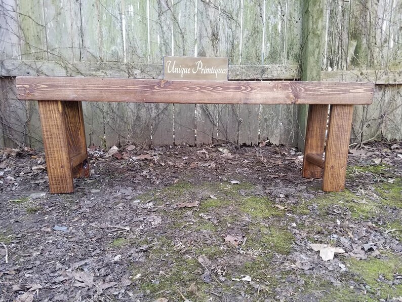 GARDEN BENCH Rustic Wood Porch Patio Wooden Indoor Outdoor - Etsy