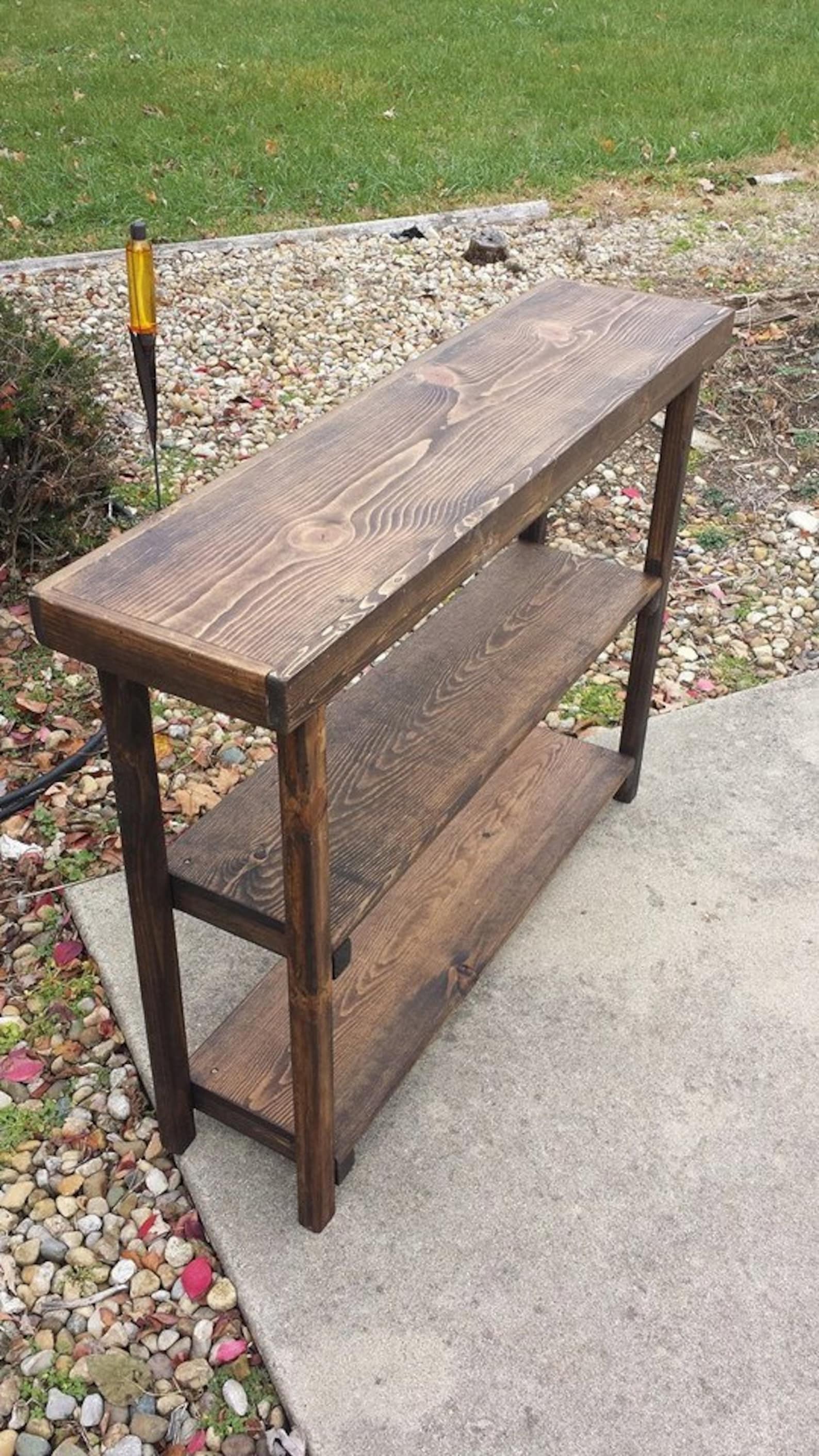 Rustic Primitive Reclaimed Wood SOFA Hall Console Table Book - Etsy