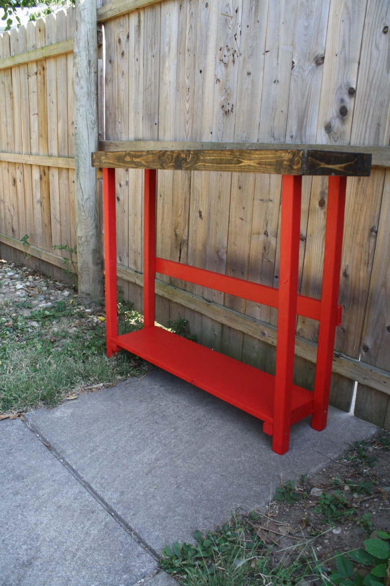 Bright SOFA HALL CONSOLE Entry Accent Table Lipstick Red & | Etsy
