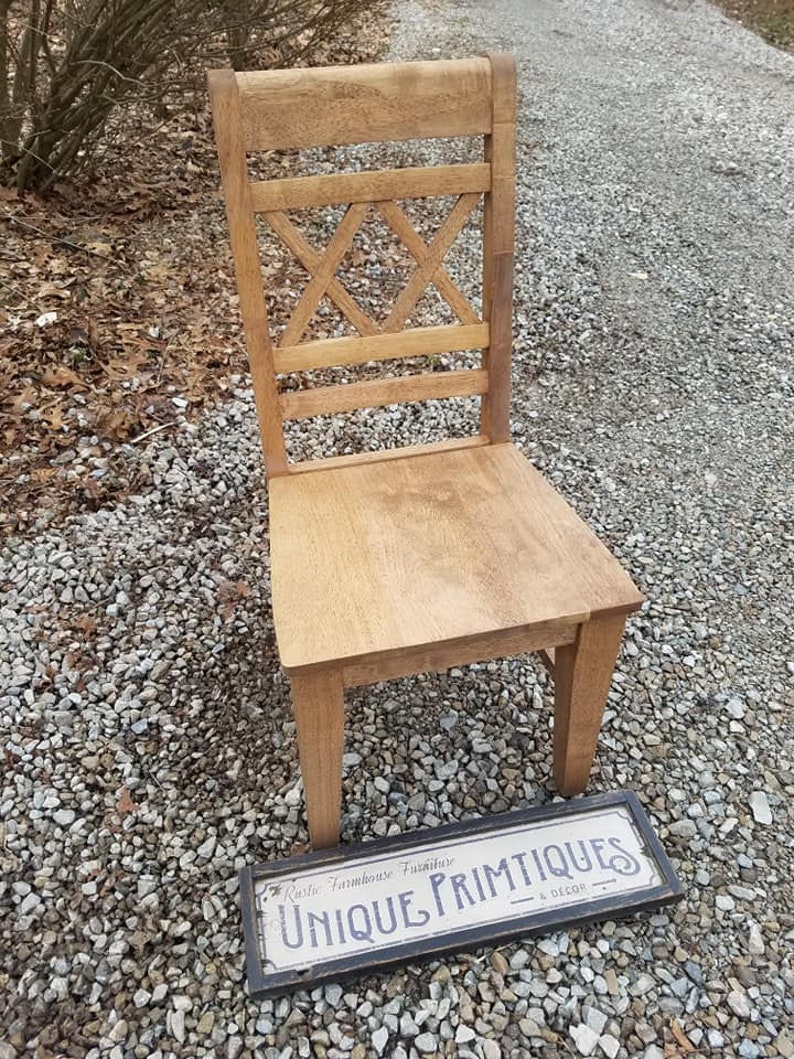 Beautiful Rustic Wood Malaysian Oak CHAIR Solid Wood X-back - Etsy
