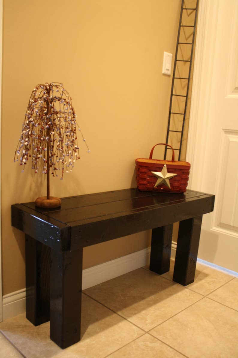 MUDROOM ENTRY BENCH Kettle Black Reclaimed Solid Wood Bench - Etsy