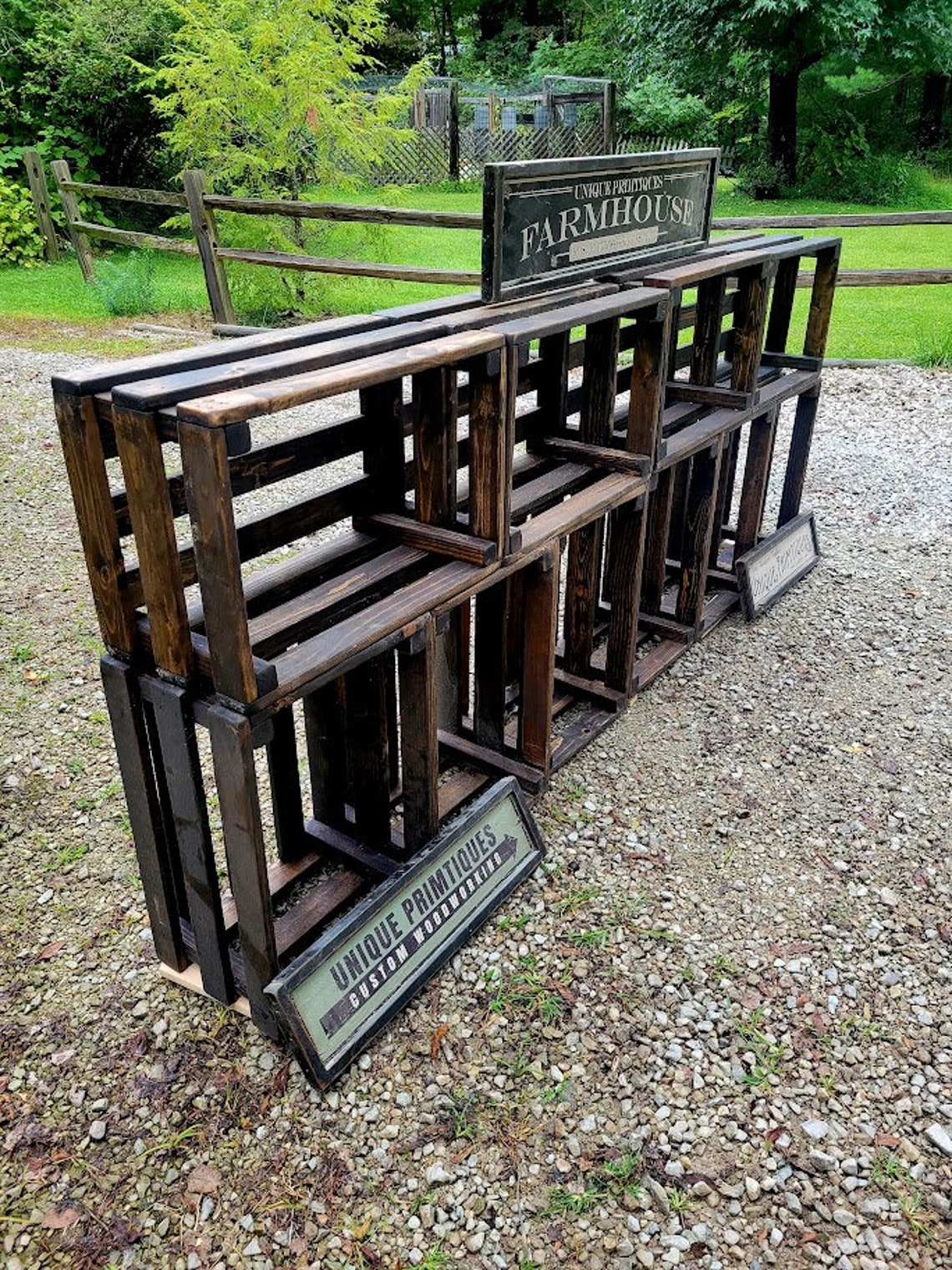 CRATES Rustic BOOKCASE Make Long Tall Narrow Wide WALL Unit - Etsy