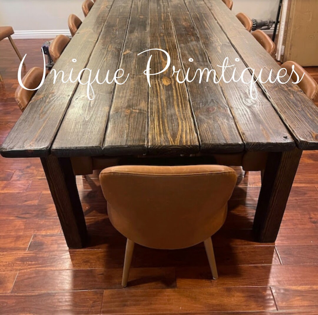 Rustic FARM TABLE 12-foot Reclaimed Wood Farm House Primitive Country ...